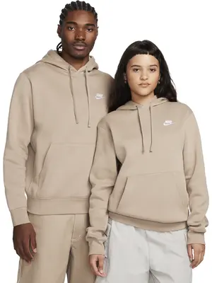 Nike Sportswear Club Fleece Pullover Hoodie Brown