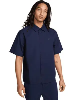 Nike Club Short-sleeve Button-down Shirt - Blue