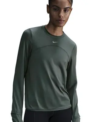 Nike Dri-fit Swift Element Uv Long Sleeve Running Top - Green