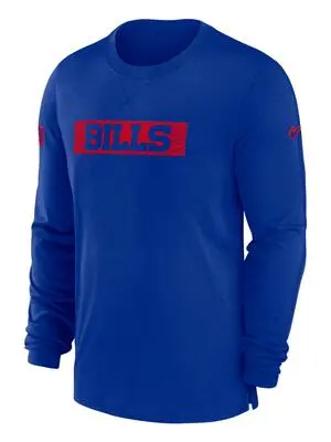 Nike Buffalo Bills Sideline Player Team Issue Dri-fit Long-sleeve Top - Blue