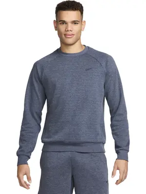 Nike Primary Fleece Dri-fit Uv Performance Crew - Blue