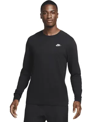 Nike Sportswear Club Long-sleeve T-shirt - Black