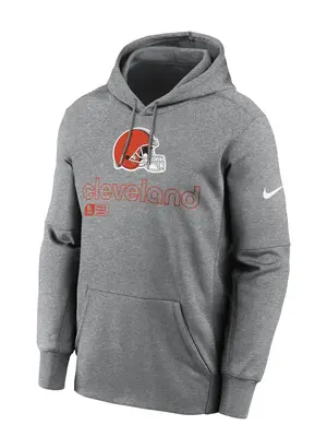 Nike Cleveland Browns Therma Nfl Pullover Hoodie - Grey