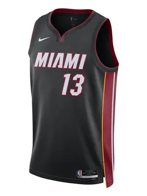 Nike Miami Heat Icon Edition Dri-fit Nba Swingman Jersey - Black