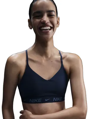 Nike Indy Light Support Padded Adjustable Sports Bra - Blue