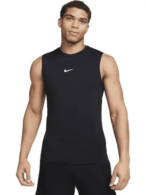 Nike Pro Dri-FIT Slim Sleeveless Top Black