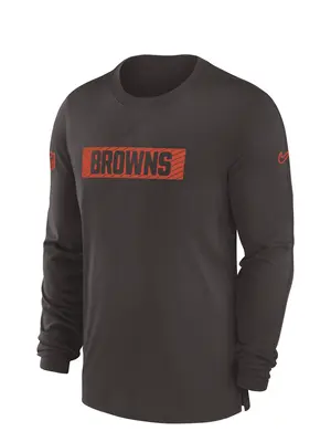 Nike Sideline Player Team Issue Dri-fit Long-sleeve Top - Brown