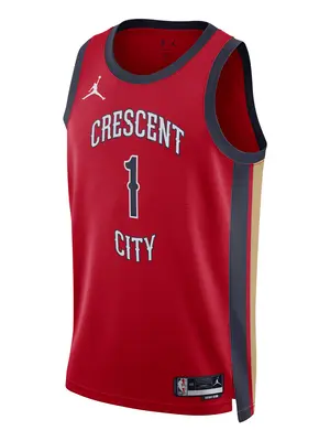 JORDAN Zion Williamson New Orleans Pelicans 2023/24 Statement Edition Dri-fit Nba Swingman Jersey - Red