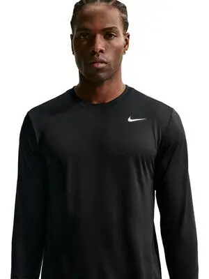 Nike Dri-fit Legend Long-sleeve Fitness Top - Black