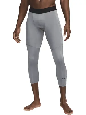 Nike Pro Dri-fit 3/4-length Fitness Tights - Grey