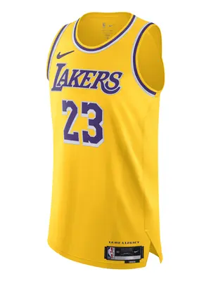 Nike Los Angeles Lakers Icon Edition Dri-fit Adv Nba Authentic Jersey - Yellow