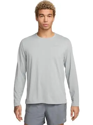 Nike Miler Dri-fit Uv Long-sleeve Running Top - Grey
