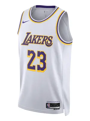 Nike Lebron James Los Angeles Lakers 2022/23 Association Edition Dri-fit Nba Swingman Jersey - White