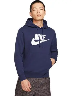 Nike Sportswear Club Fleece Graphic Pullover Hoodie - Blue