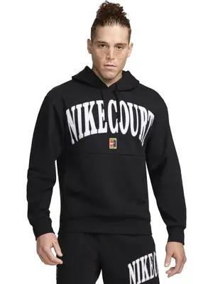 Nike Court Heritage Dri-fit Fleece Tennis Hoodie - Black