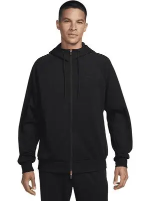 Nike Primary Fleece Dri-fit Uv Full-zip Performance Hoodie - Black