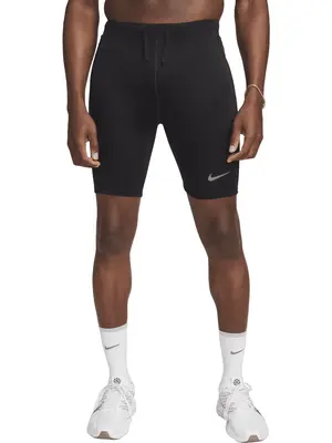 Nike Fast Dri-fit Brief-lined Running 1/2-length Tights - Black