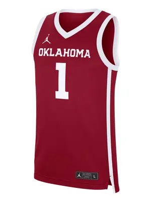 JORDAN Oklahoma Sooners Replica College Basketball Jersey - Red