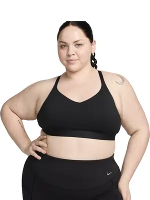 Nike Indy Light Support Padded Adjustable Sports Bra - Black