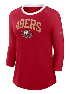 Nike San Francisco 49ers Nfl 3/4-sleeve T-shirt - Red