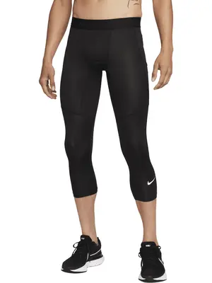 Nike Pro Dri-fit 3/4-length Fitness Tights - Black
