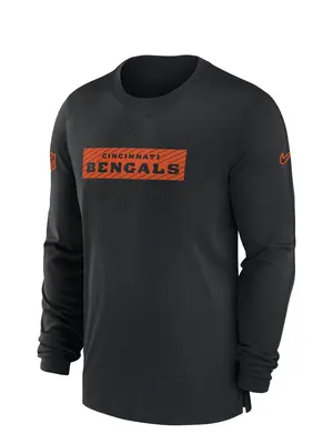 Nike Cincinnati Bengals Sideline Player Team Issue Dri-fit Long-sleeve Top - Black