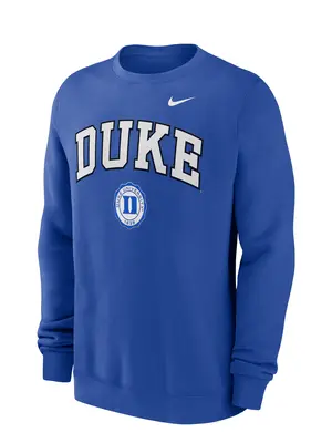 Nike Duke Devils Arched Seal College Pullover Crew - Blue