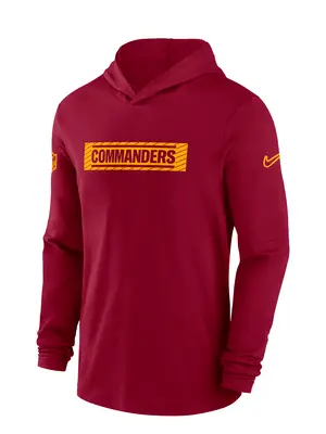 Nike Washington Commanders Sideline Dri-fit Nfl Long-sleeve Hooded Top - Red