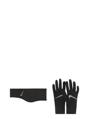 Nike Essential Headband And Glove Set - Black
