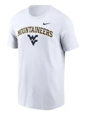Nike College T-shirt West Virginia Mountaineers Blitz - White