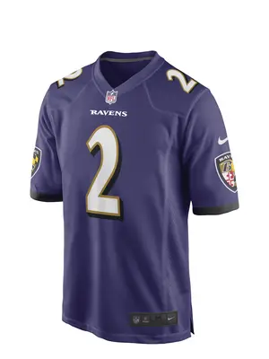 Nike Nate Wiggins Baltimore Ravens Nfl Game Football Jersey - Purple