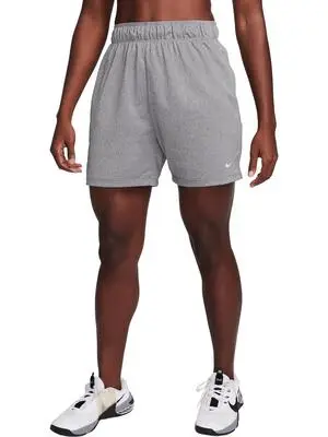 Nike Attack Dri-fit Fitness Mid-rise 5" Unlined Shorts - Grey