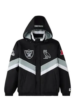 OVO X Nfl Las Vegas Raiders Starter Sideline Puffer Jacket - Black