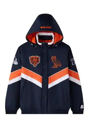 OVO X Nfl Chicago Bears Starter Sideline Puffer Jacket - Navy Blue