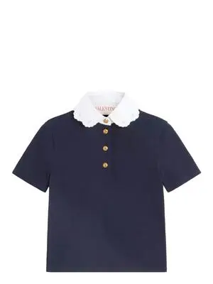 Valentino Garavani Embroidered Polo Shirt - Blue