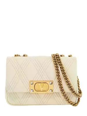 Valentino Garavani Small Shoulder Bag With Chain - Neutrals