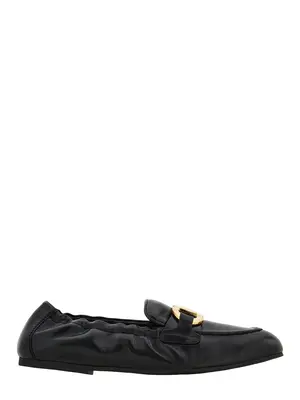 FERRAGAMO Gancini Loafers - Black
