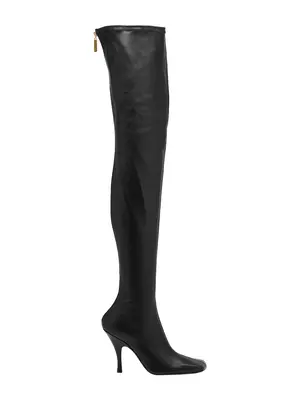 Khaite Eva 100 Leather Over-the-knee Boots - Black