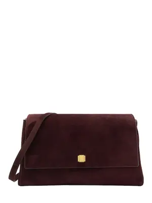 Khaite Audrey Suede Cross-body Bag - Burgundy