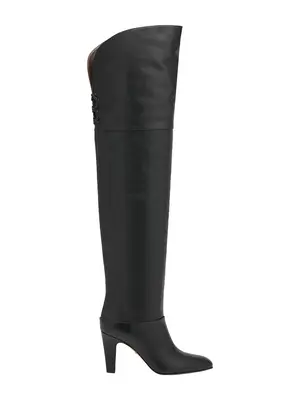 Chloé Eve 90 Over-the-knee Leather Boots - Black
