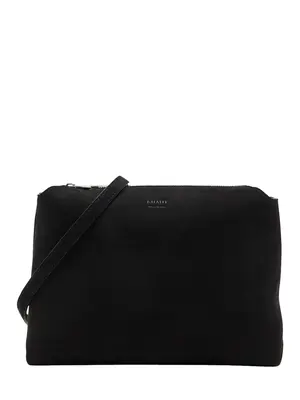 Khaite Lina Medium Suede Cross-body Bag - Black