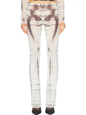 JEAN PAUL GAULTIER Squeletor Trousers - White & Black