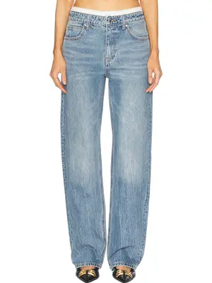 Alexander Wang Mid-rise Straight Leg Jeans - Vintage Light Indigo
