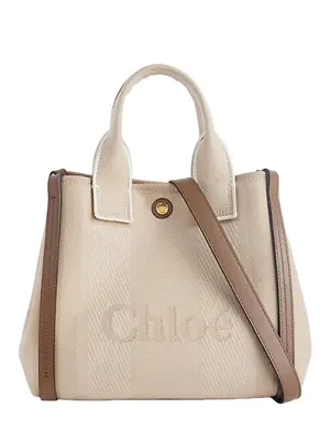 Chloé Small Canvas Tote Bag - Vegetal Beige
