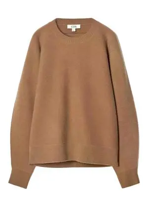 Cos Rounded Double-Faced Wool Sweater Beige