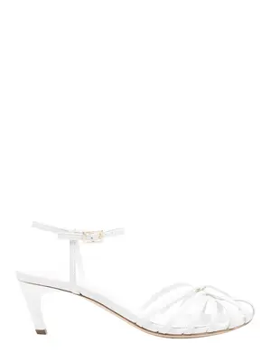SEMICOUTURE 65mm Caged Sandals - White
