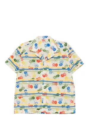 BODE Flower Stamp Shirt - Neutrals