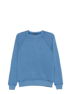 TOM FORD Logo-patch Sweatshirt - Blue