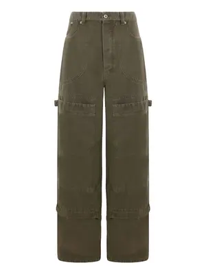 Off-White Wide-leg Cargo Jeans - Green