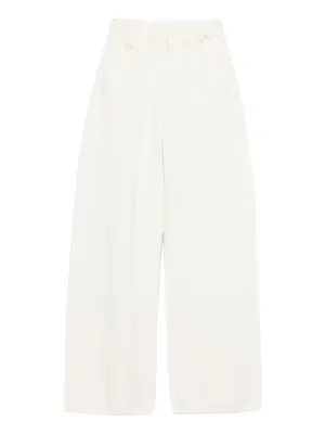 AYA MUSE Wide-leg Knit Trousers - White